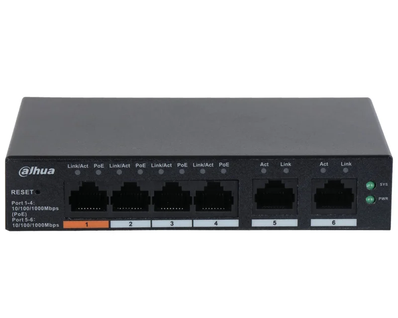 CS4006-4GT-60 6-Port Cloud Managed Desktop Gigabit Switch with 4-Port PoE