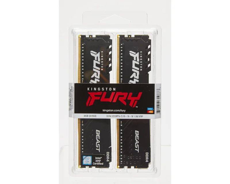 DIMM DDR4 16GB (2x8GB kit) 3600MT/s KF436C17BBK2/16 Fury Beast Black
