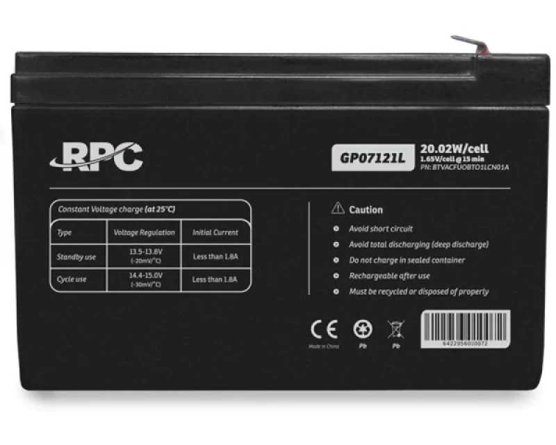 GP07121L baterija za UPS 12V 20.02W (BTVACFUOBTA1LCW01A)