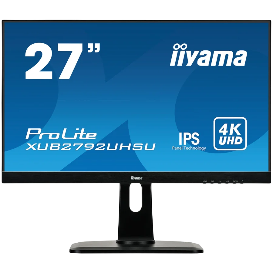 IIYAMA Prolite XUB2792UHSU-B6 Business Monitor – 68.5 cm (27“), 4K UHD (3840×2160), IPS LED, 60Hz, 4ms, 350 cd/m², matte / black