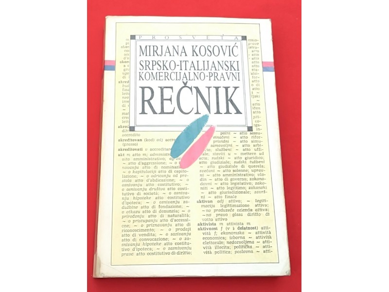 Srpsko -italijanski komerciajlno -pravni rečnik Mirjana