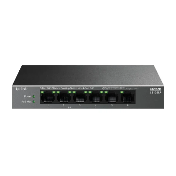 LAN Switch TP-LINK LS106LP 6port 10/100Mbps/4-PoE metalno kućište