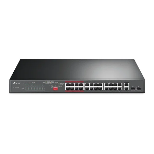 LAN Switch TP-LINK TL-SL1226P 24×10/100 PoE/2x1Gb PoE/2xSFP/250W