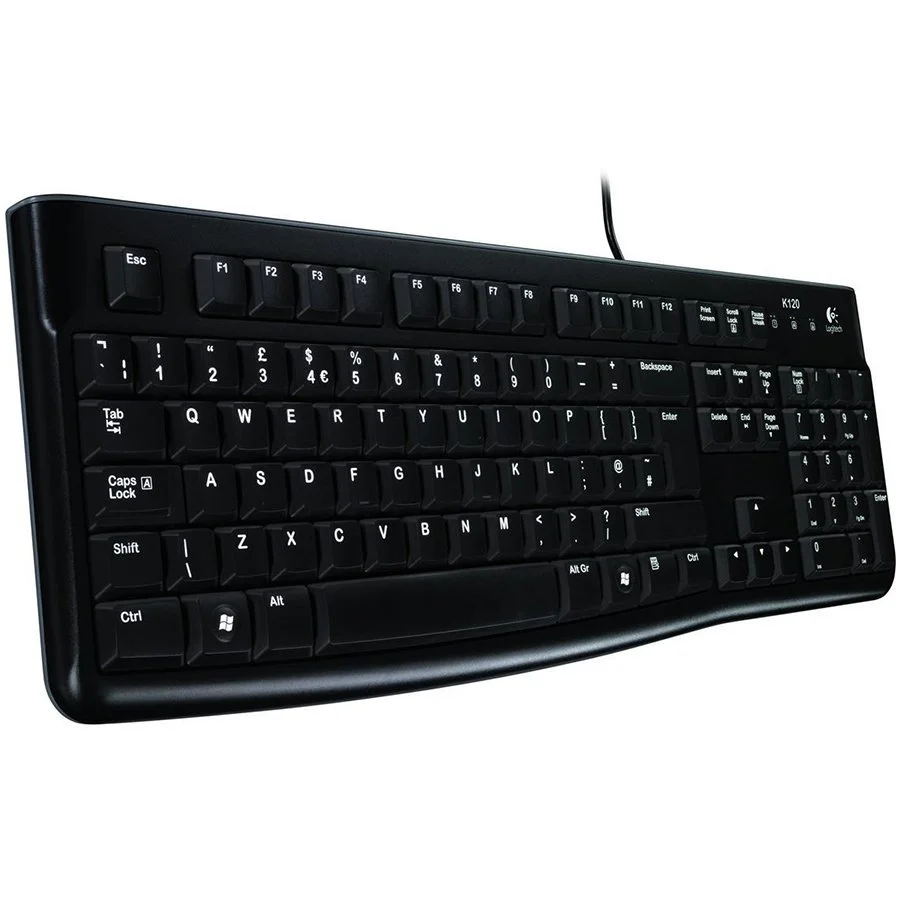 LOGITECH K120 Corded Keyboard – BLACK – USB – HRV-SLV-SRB -B2B