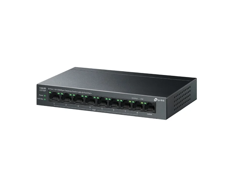 LS109P(UN) 9-Port 10/100Mbps Desktop Switch sa 8-Portova PoE+