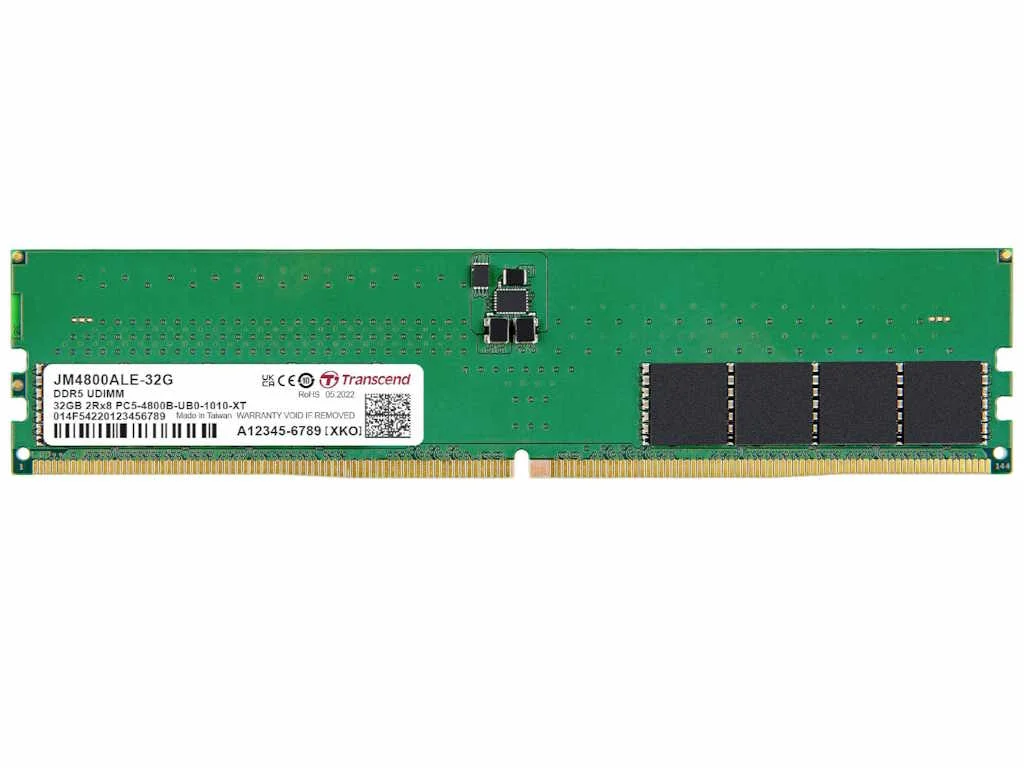 Memorija TRANSCEND 32GB/DIMM/DDR5/4800MHz/CL40/crna