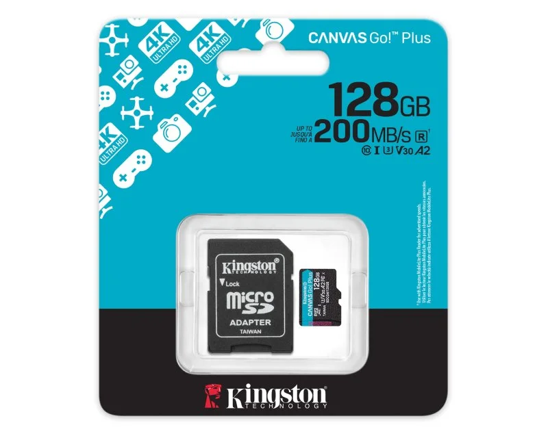 Memorijska kartica U3 V30 microSDXC 128GB Canvas Go Plus 200MB/s A2 + adapter SDCG4/128GB