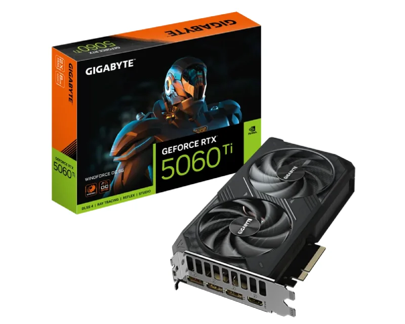 nVidia GeForce RTX 5060 Ti WINDFORCE 8GB 128bit GV-N506TWF2OC-8GD rev. 1.0 grafička karta