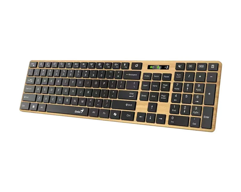 SlimStar 7250BT, AI, Pine Wood US wireless tastatura