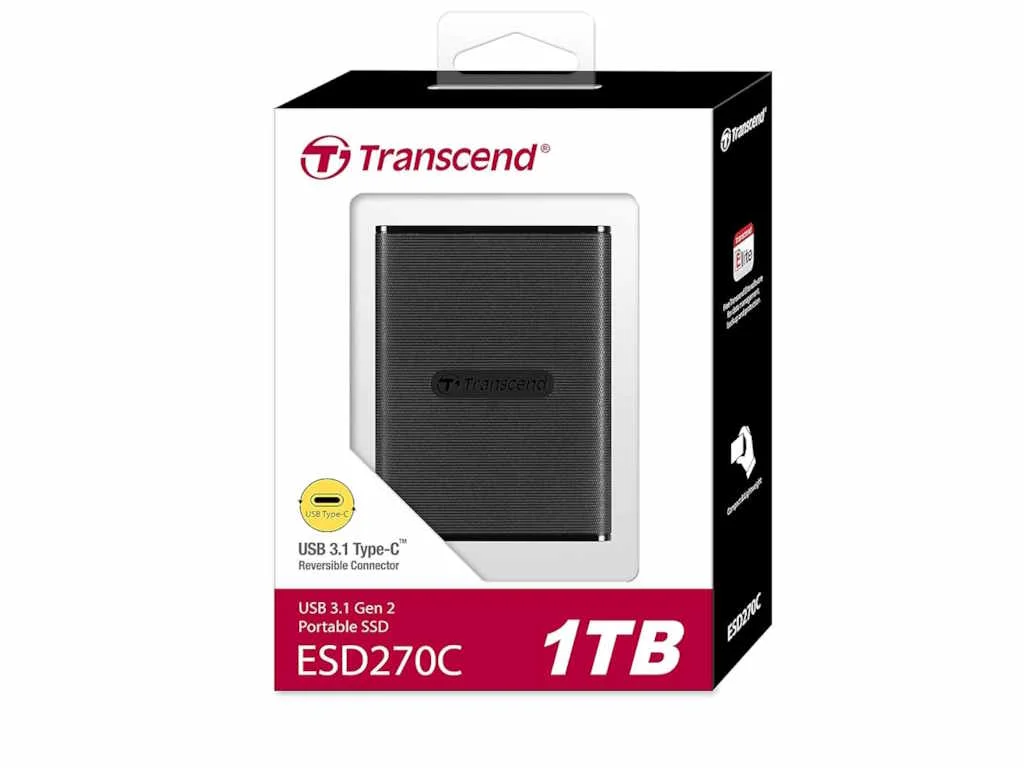 SSD TRANSCEND ESD270C 1000GB/eskterni/USB 3.1/crna