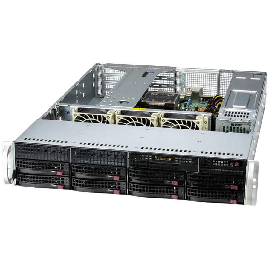 Supermicro SYS-521E-WR, Silver 4514Y, 32GB DDR5, 480GB Boot M.2 NVMe, IPMI BMC, 2x 1GbE BaseT LoM, 1000W Redundant Ti, TPM, QR Rails Set, 3YR Warranty