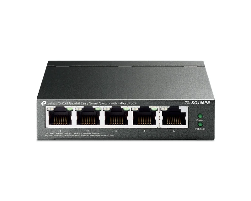 TL-SG105pe Poe+ EasySmart upravljiv 5-port. Gig.