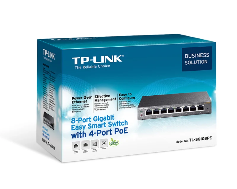 TL-SG108PE 8-Port Gigabit Switch sa 4-Porta PoE+