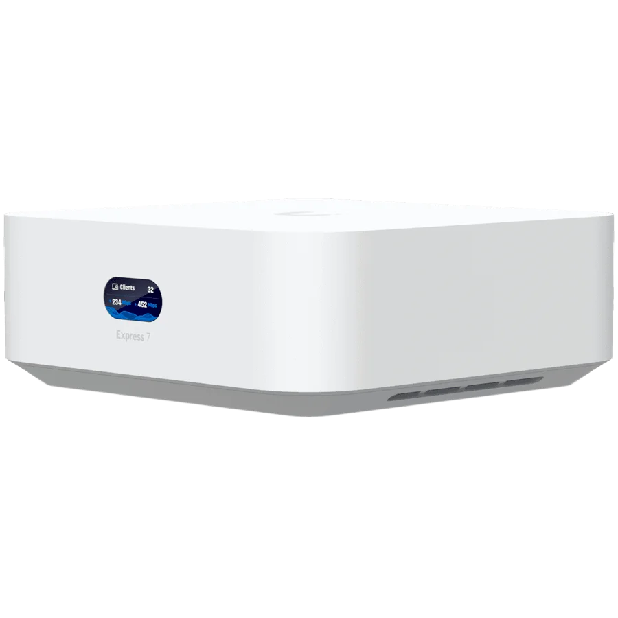 Ubiquiti UniFi Express 7 UX7 Mesh-scalable, super-compact 10G Cloud Gateway with integrated WiFi 7, 10 GbE RJ45 WAN port, 2.5 GbE RJ45 LAN port to extend network, up to 30+ UniFi devices and 300+ ...