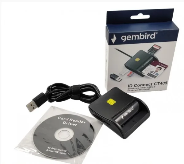 USB Smart Card Reader Gembird CRDR-CT405 Licna karta/saobracajna/sd/tf/sim