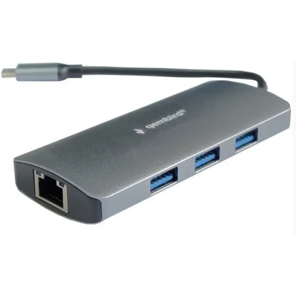 USB-C HUB 3port Cablexpert A-CMU-LAN-05 USB-C – 3xUSB 30./LAN