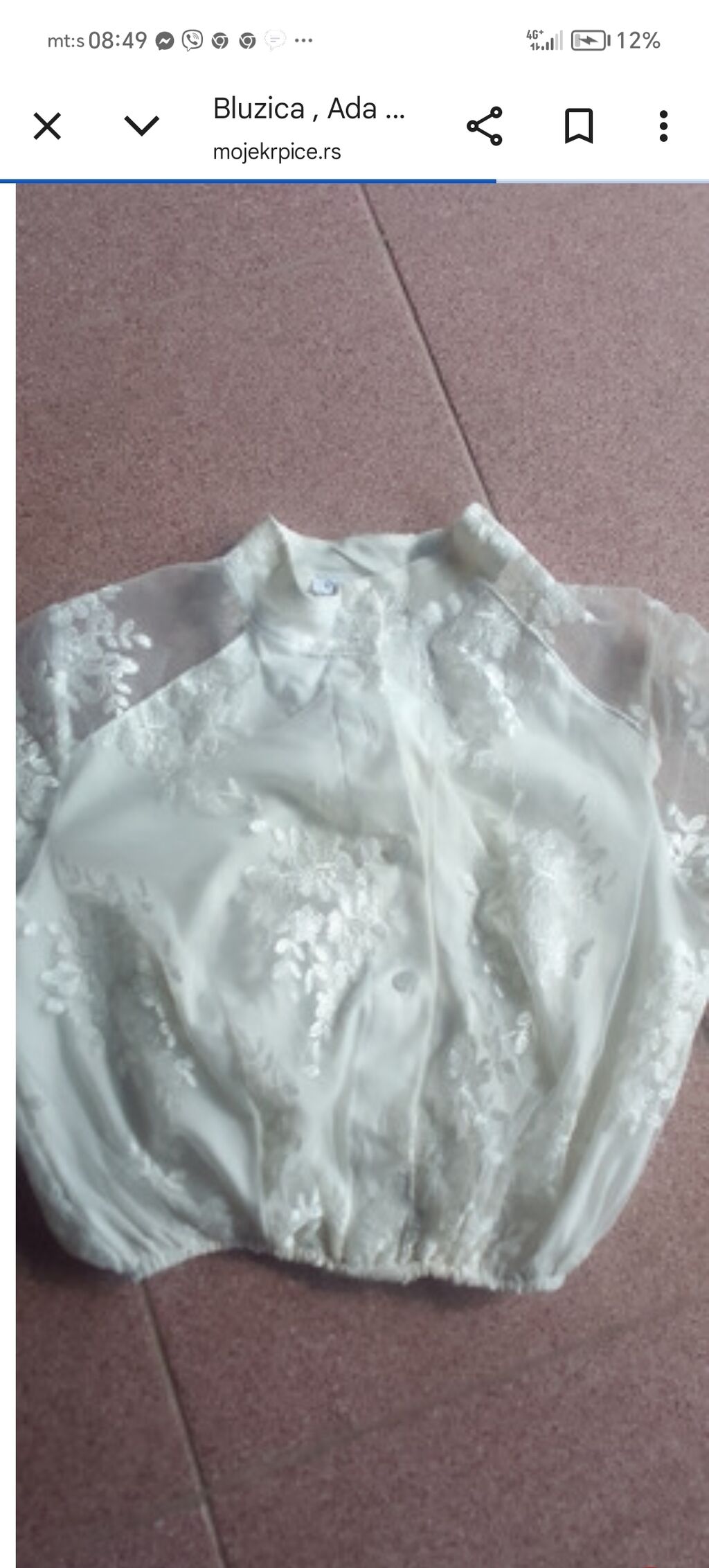 Ženski modni komplet (4 komada) 1) Elegantna bela bluza od satenskog
