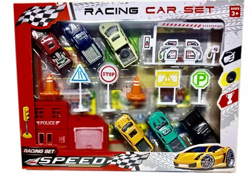 Racing Car Set – komplet za igru sa autićima - Tematski set “Speed