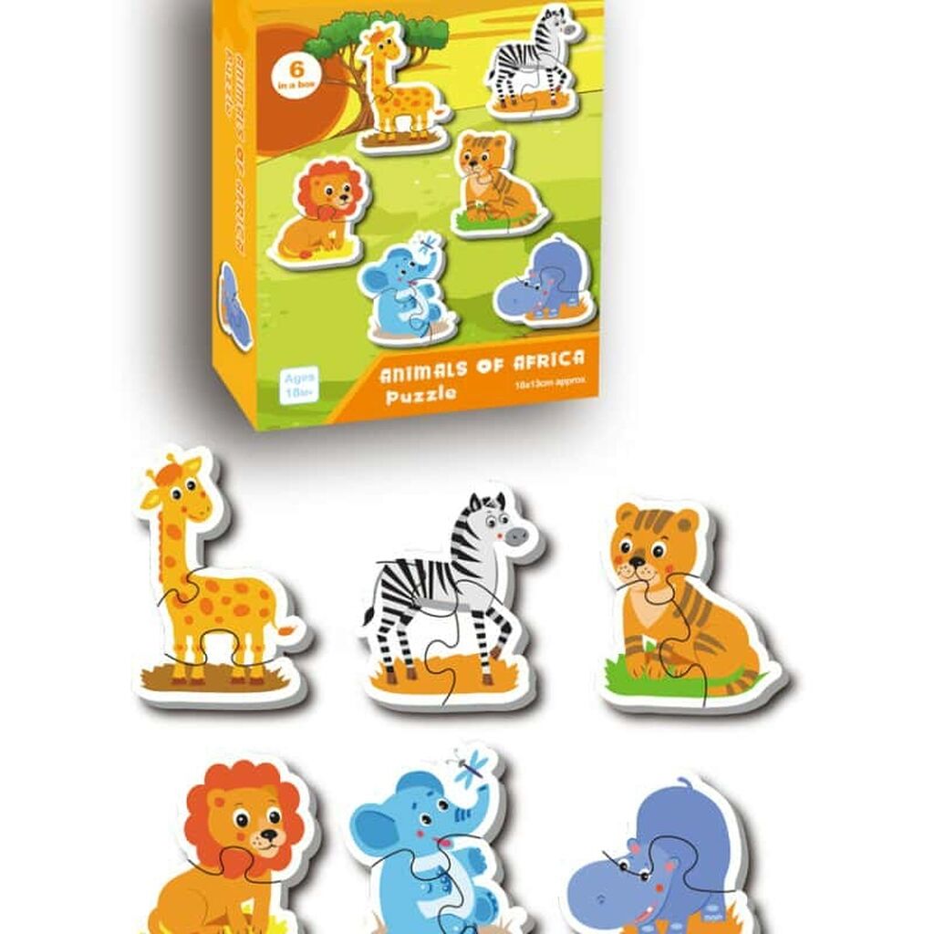 Set drvenih slagalica za najmlađe – 3 teme u kutijama (po 6