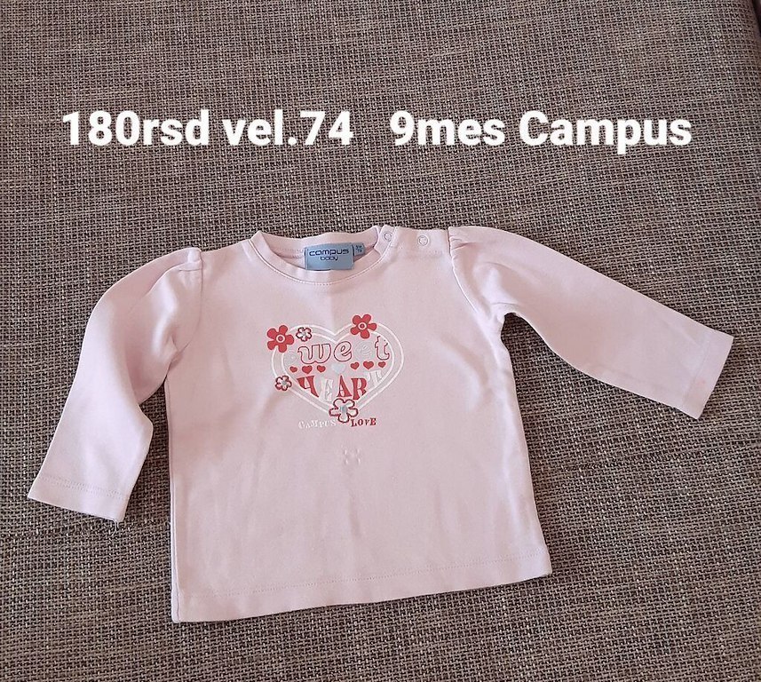Dečija garderoba – veličina 74 - Majica dugih rukava Campus Baby, za