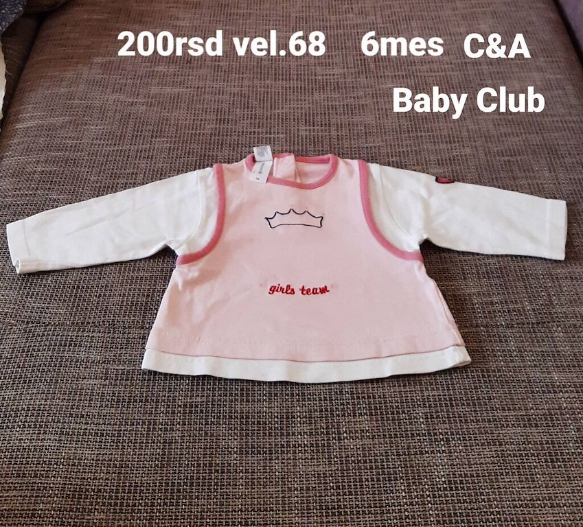 C&A Baby Club majica za bebe, veličina 68 (oko 6 meseci). -