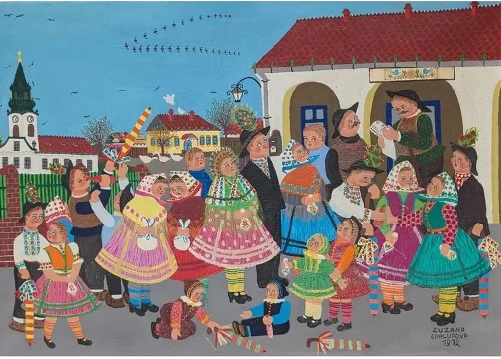 Na prodaju: umetnička slika – naivna umetnost, potpisana „Zuzana