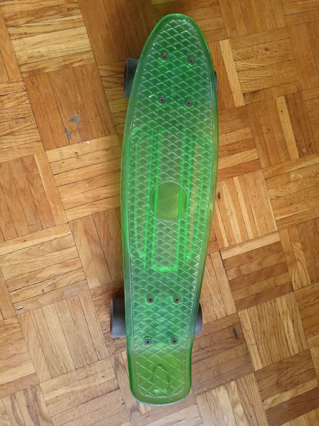 Plastični penny skateboard – proziran zelene boje - Kompaktna