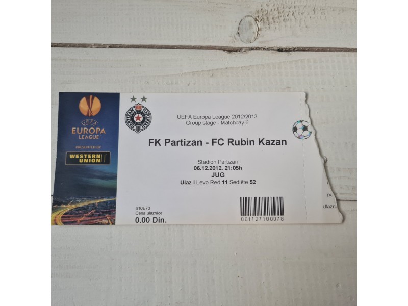 FK Partizan - FC Rubin Kazan