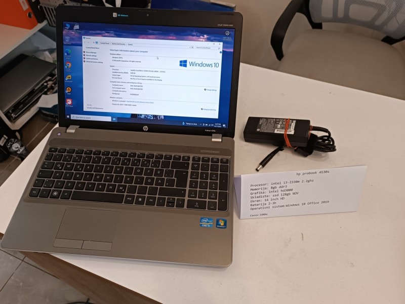 laptop Hp ProBook 4530S 8gb 128gb ssd i3-2330m