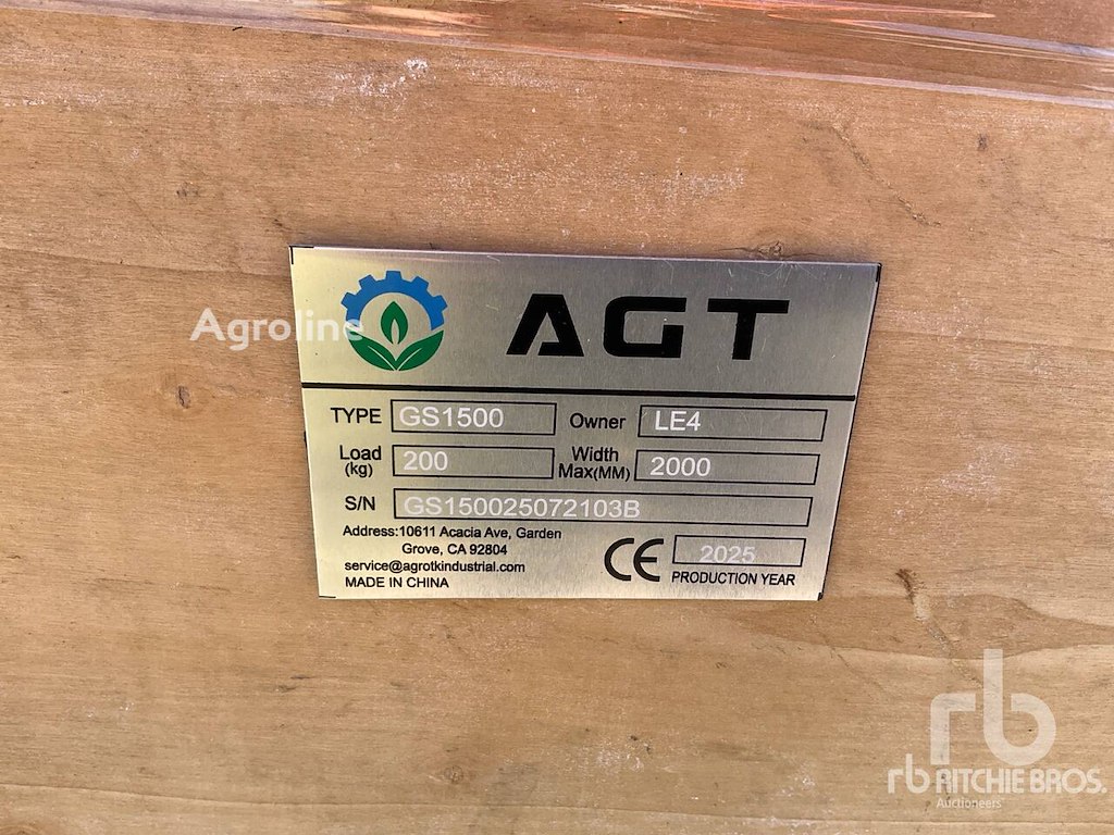 Prodaje se AGT DGS1500-H Hydraulic (Unused) drobilicu za drvo na aukciji