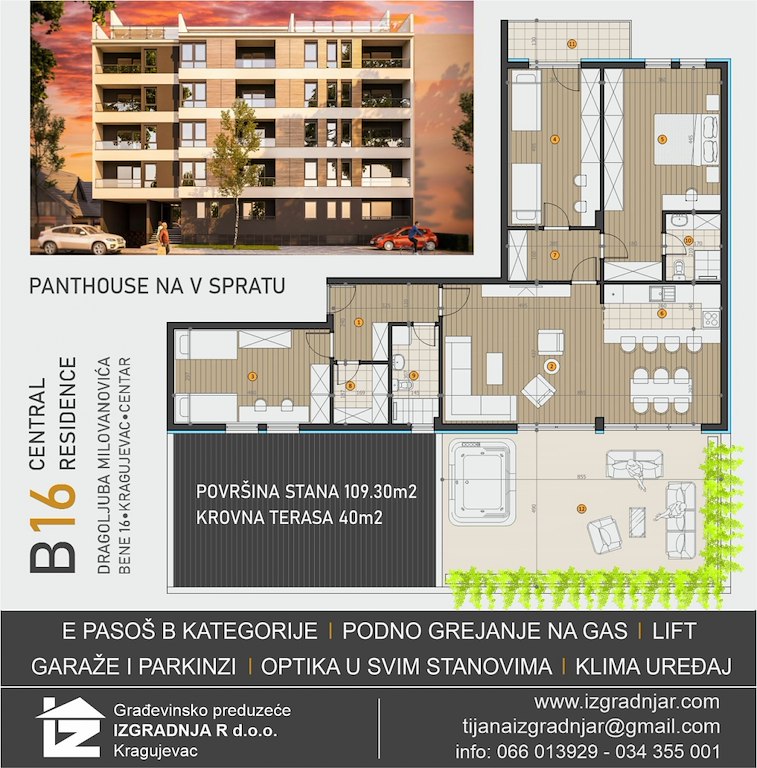 Direktna prodaja stana u izgradnji - Beneova br. 16 i 18-CENTAR KRAGUJEVCA