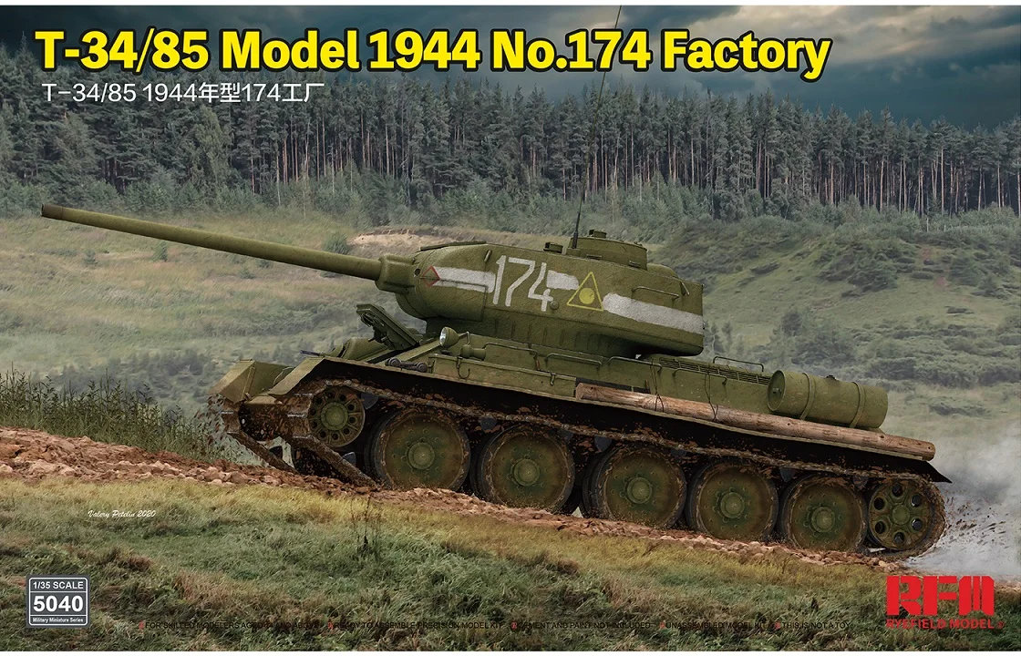 RYEFIELD MODEL 1/35 T-34/85 Model 1944 No.174 Factory