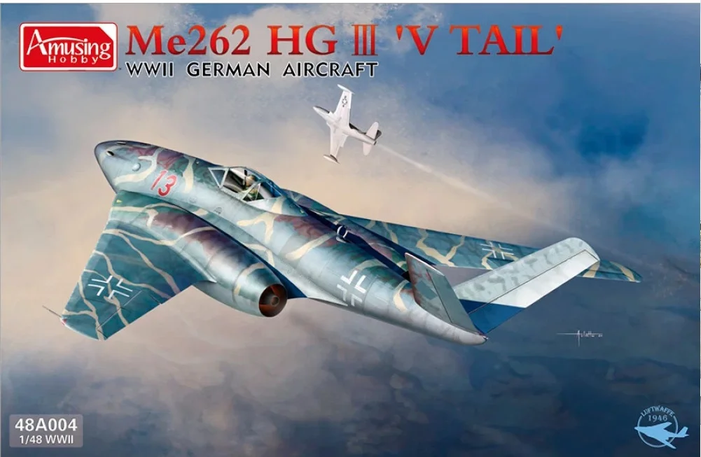 AMUSING HOBBY 1/48 Me 262 HG III „V Tail“