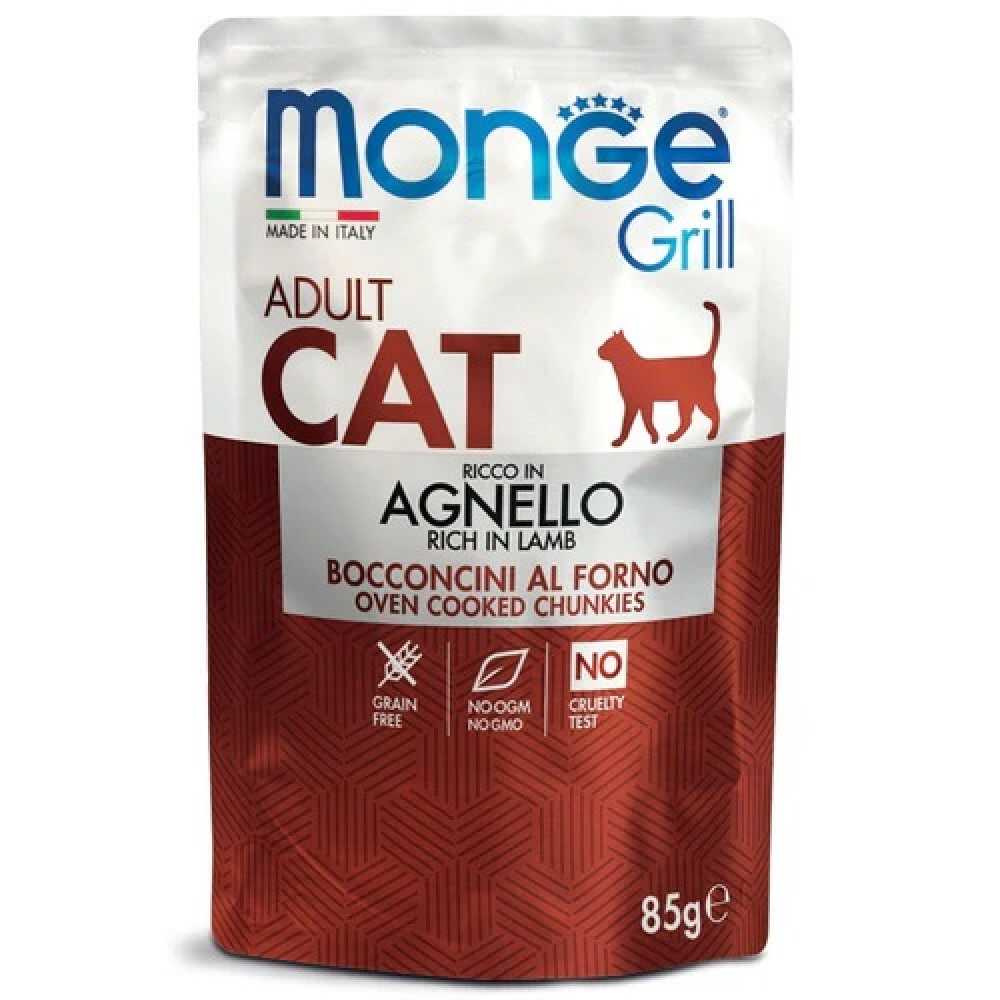 Monge Grill sos za mačke Adult - Jagnjetina 28x85g