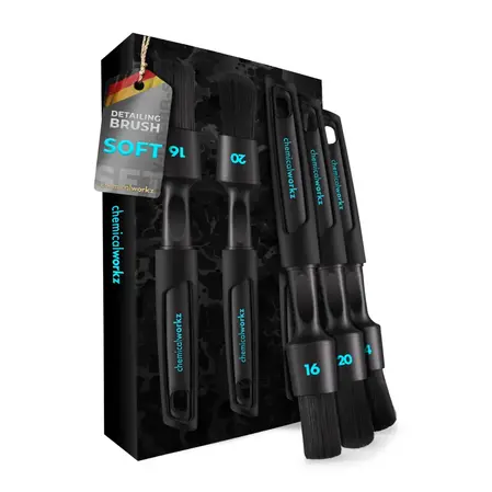 Chemicalworkz Detailing Brush Black Round SET od 3 četkice