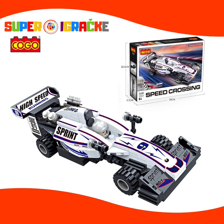 COGO KOCKICE - TRKAČKA FORMULA 157 DELOVA