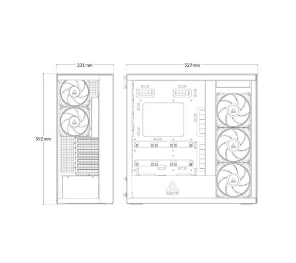 Arctic - Xtender VG gaming kućište belo ACPCC00017A