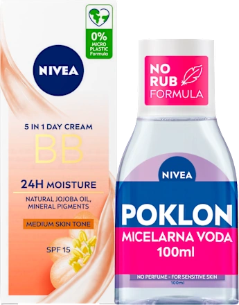 NIVEA
BB krema + micelarna voda GRATIS, 150 ml