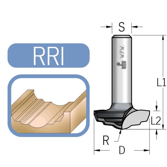 Glodalo za plitke komplikovane profile, uranjajuće - klasičan stil, prečnik 36,5mm prihvat 12mm