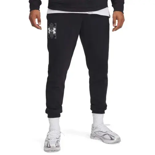 Under Armour Muški dodnji deo trenerke UA Rival Terry Logo JoggerQ2, Crni