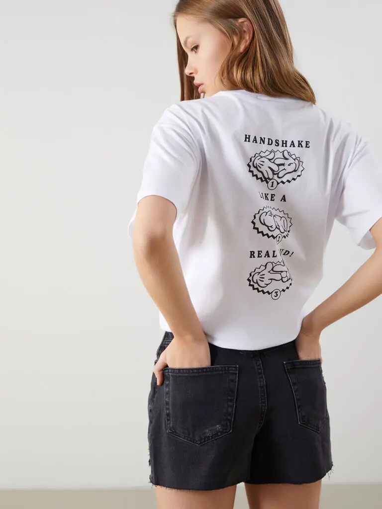 LC Waikiki Ženska majica S5JT52Z8-Q6K, Bela