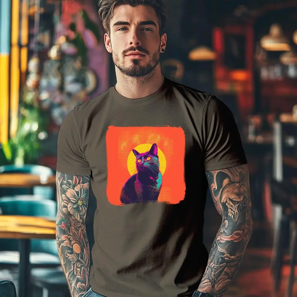 Camiseta Majica sa štampanim printom Cam 290, Muška, Smeđa