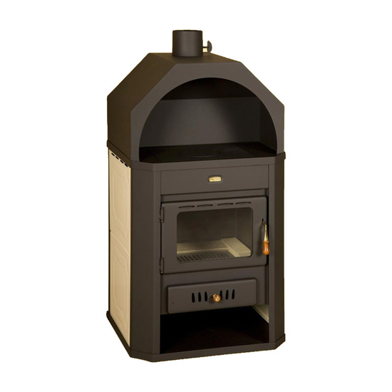 Peć na čvrsto gorivo Prity V17-3G, Bež-Crna, 10 kW