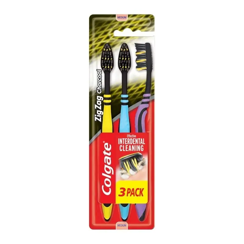COLGATE Četkica za zube Zig Zag Charcoal 3/1