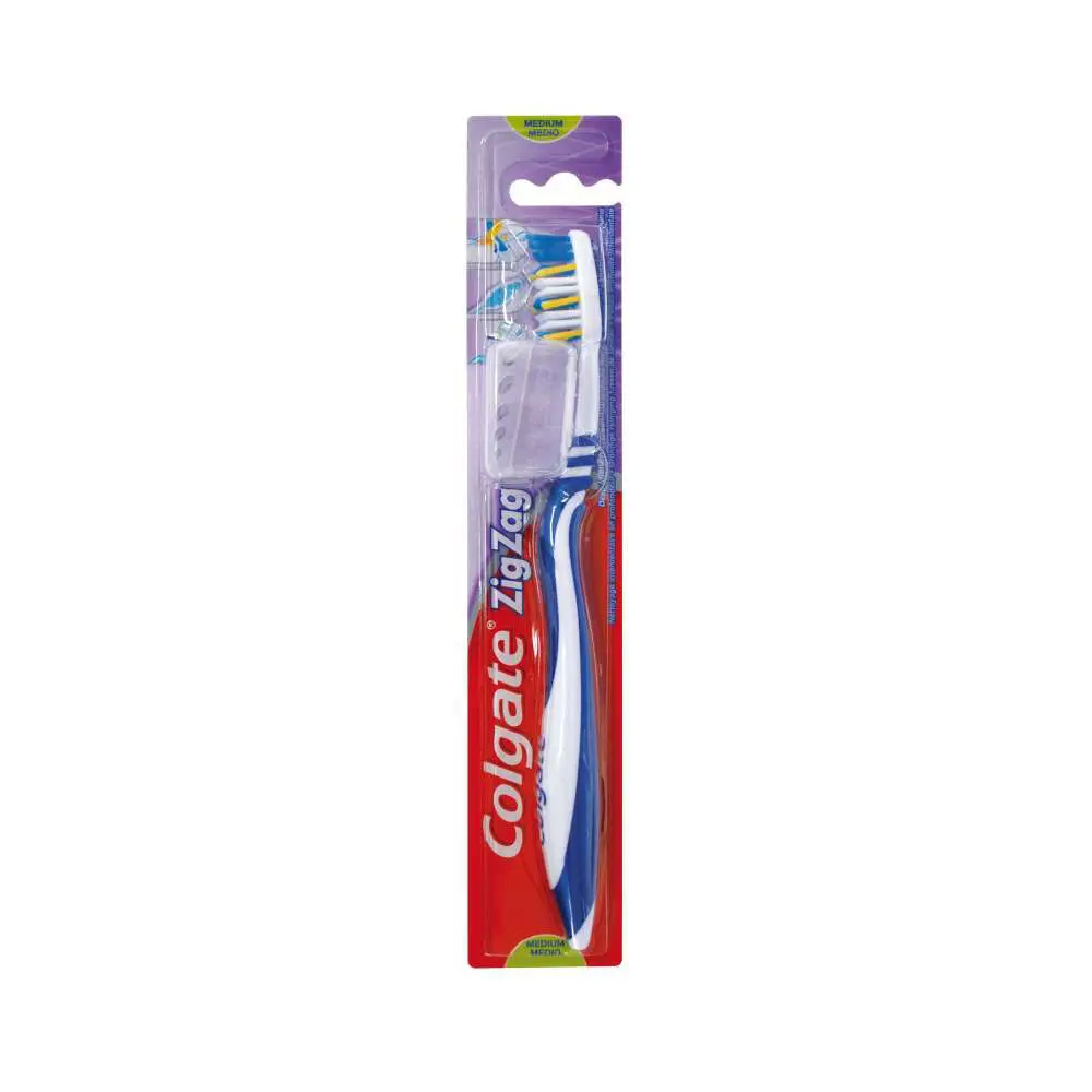 COLGATE Četkica za zube Zig Zag Flexi Medium plavo-bela