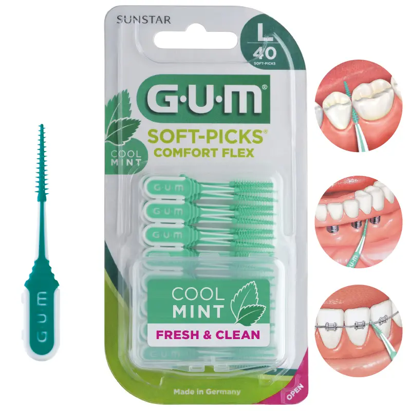 GUM Interdentalne četkice Soft-Picks Comfort flex L zelene