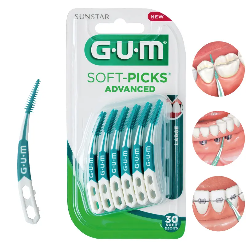 GUM Interdentalne četkice Soft-Picks Advanced L tirkizne