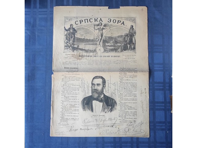 Srpska zora, 1878.god,  broj 8 nekompletan
