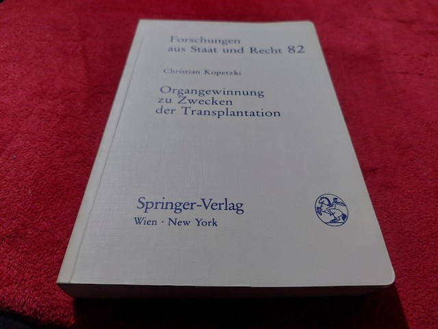 Organgewinnung zu Zwecken der Transplantation Kopetzki