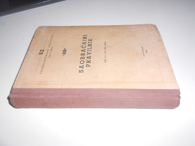 saobraćajni pravilnik jugoslovenske železnice  1965g